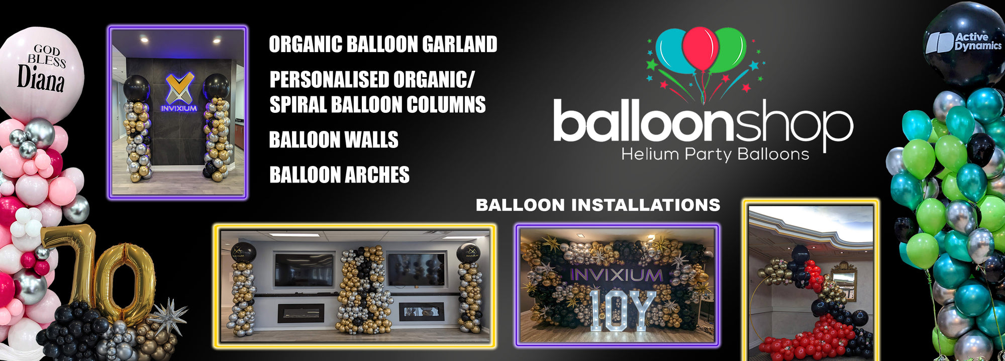 Helium party balloons birthday bouquet personalized – Balloon Shop